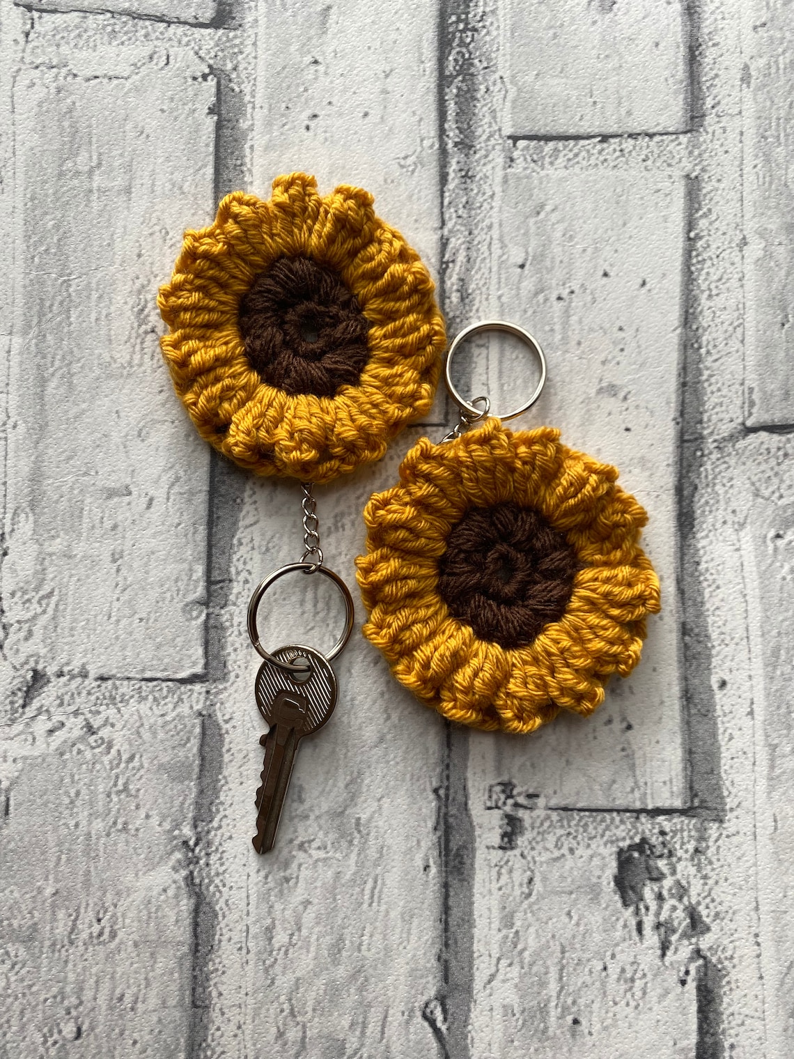 Sunflower Sunflower Keyring Crochet Sunflower Gardeners | Etsy