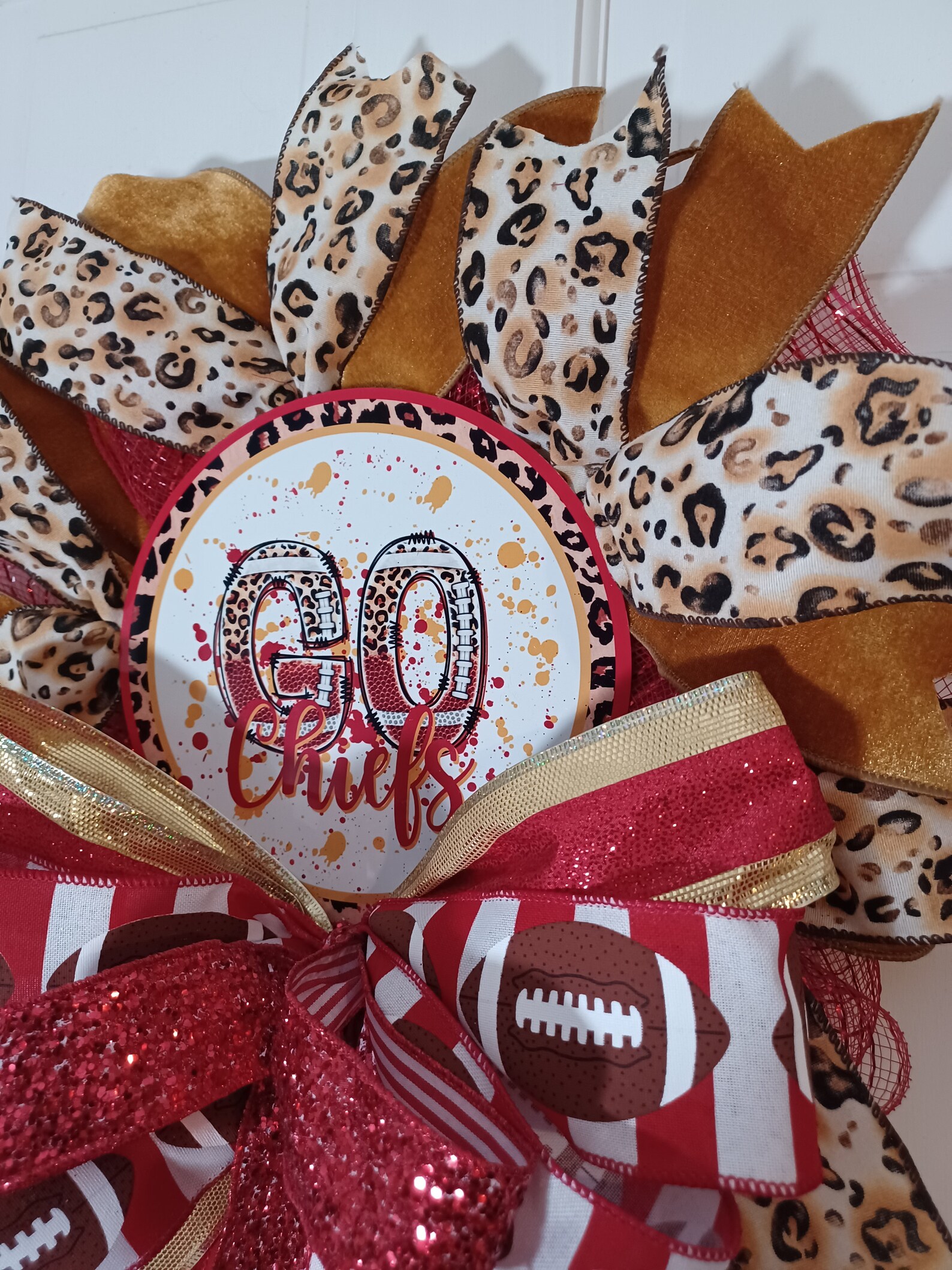 Go Chiefs Decor, National Champions Decoration, Red and Gold Go Chiefs ...