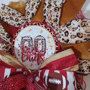 Go Chiefs Decor, National Champions Decoration, Red and Gold Go Chiefs ...