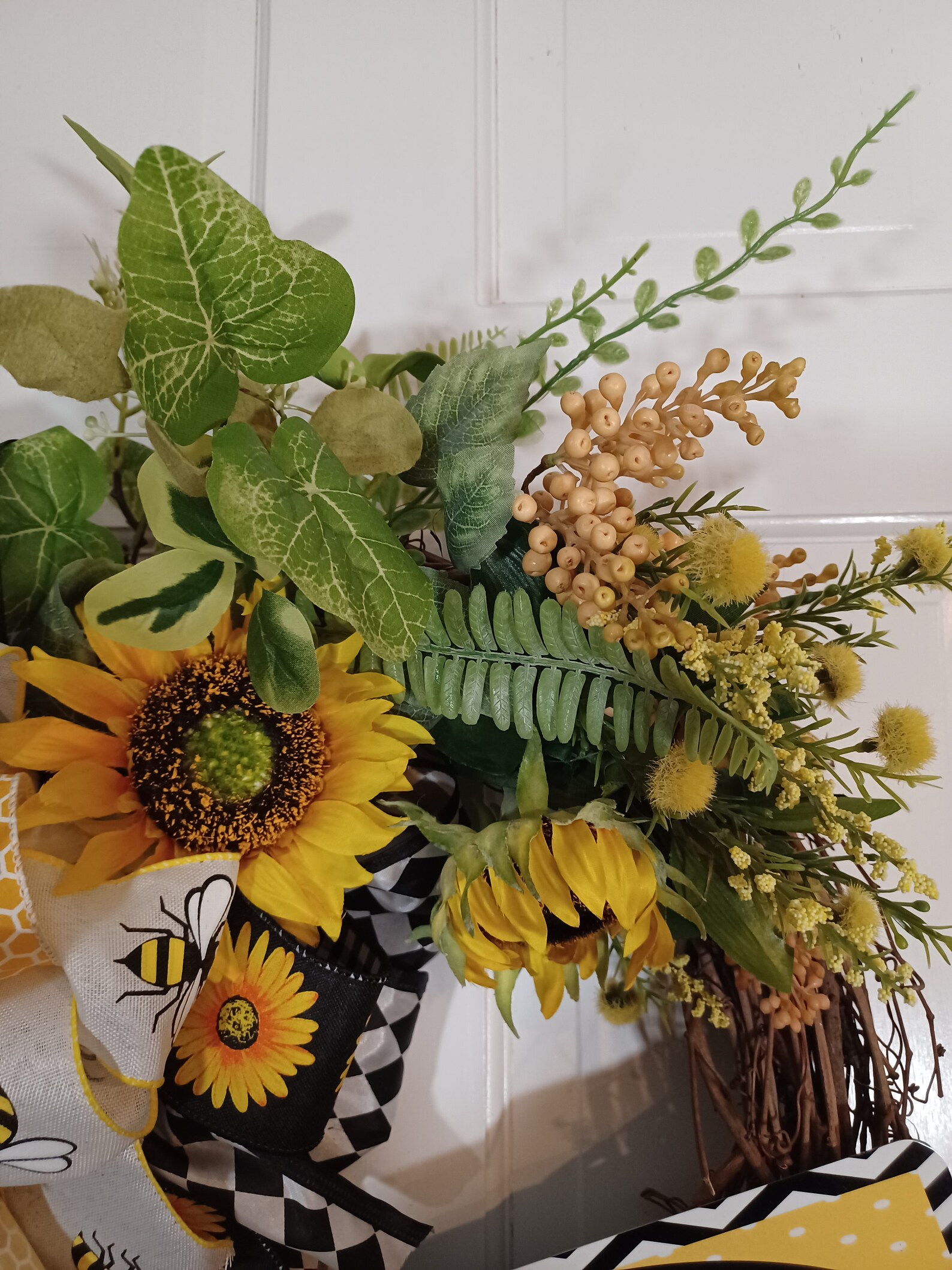 Bee the Light Gift, Bumblebee, Sunflower Decor, Front Porch Bee ...