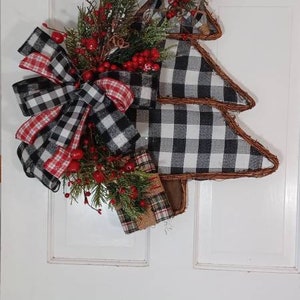 Rustic Designed Black and White Check Twig Tree. Perfect Handcrafted ...