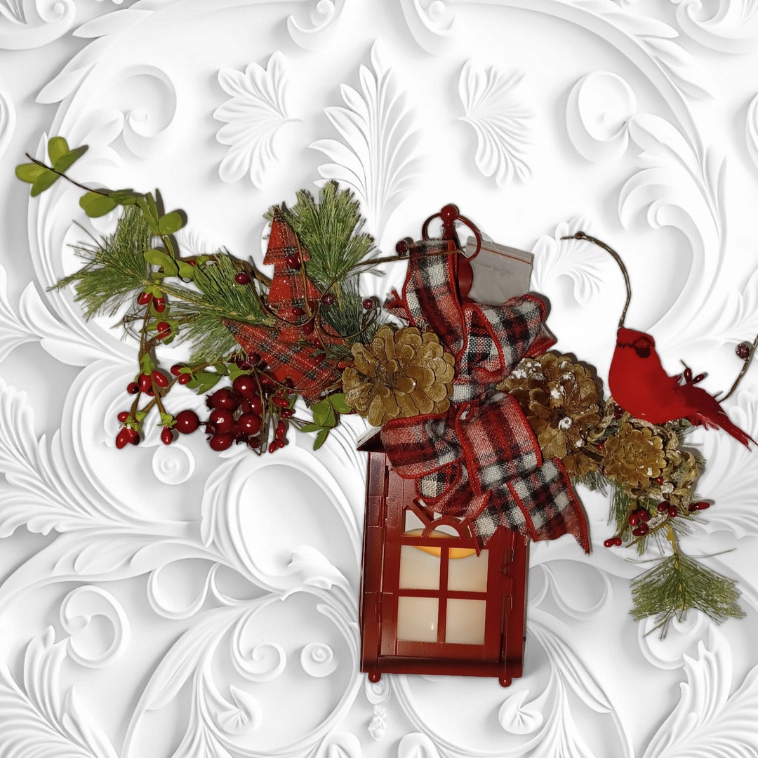 Teacher's Gift Decor, Rustic Red Lantern, Small Apartment Gift ...