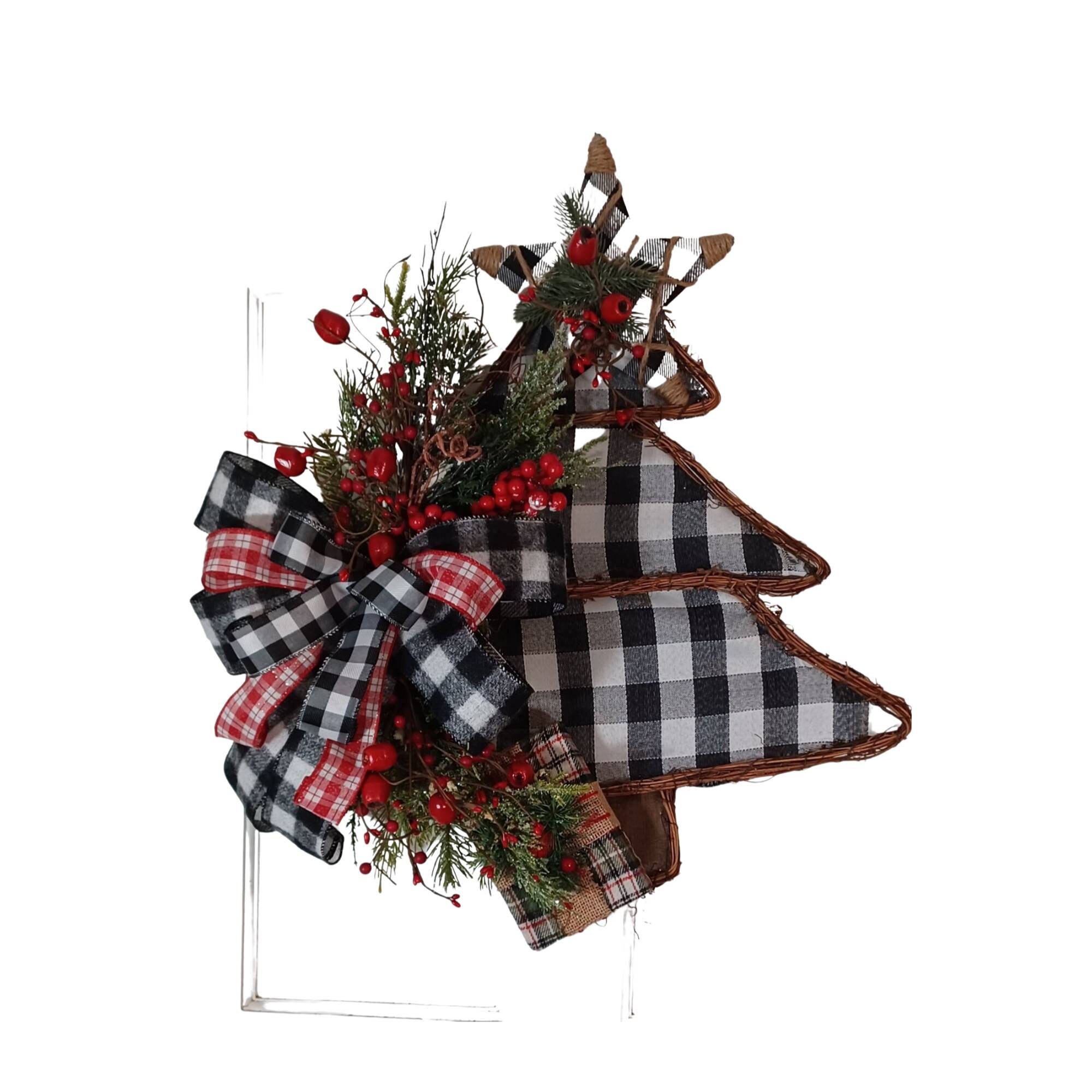 Rustic Designed Black and White Check Twig Tree. Perfect Handcrafted ...