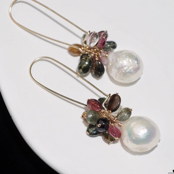 Pearl Cluster Dangle - Etsy