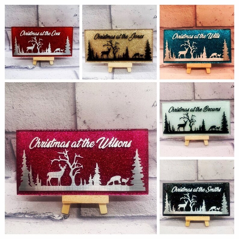 Personalised Christmas Subway Tile Christmas Plaque - Etsy