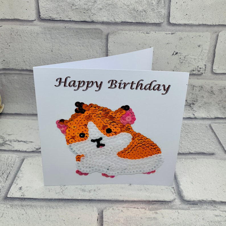 Custom Happy Birthday Hamster Card for Friend Personalised - Etsy