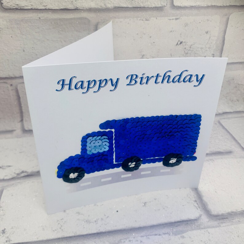 Custom Happy Birthday Lorry Card for Him, Personalised Lorry Card ...