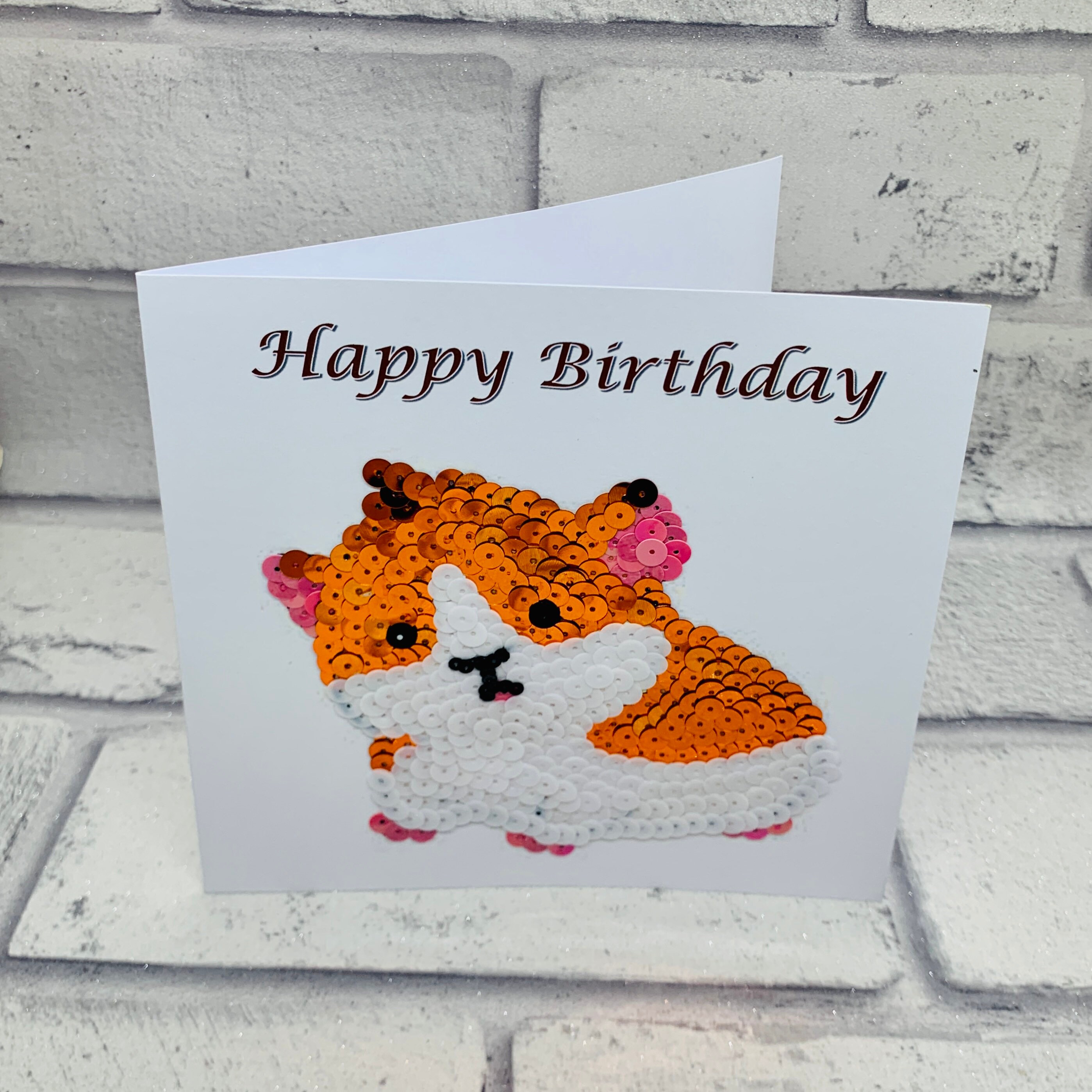Custom Happy Birthday Hamster Card for Friend, Personalised Hamster ...