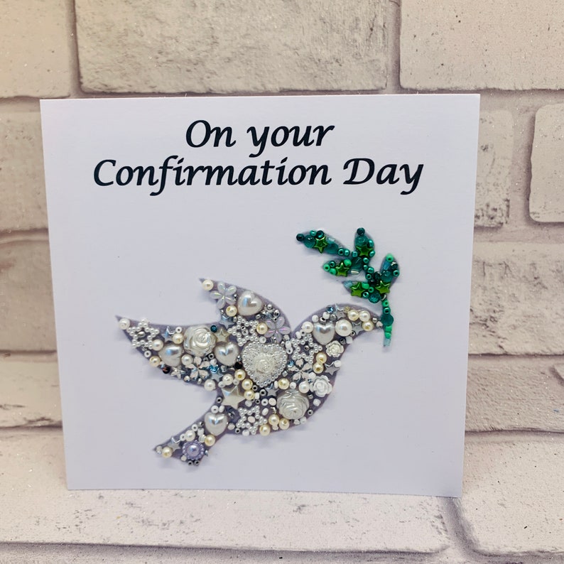 Personalised Girls Confirmation Card, Dove Confirmation Card for God ...