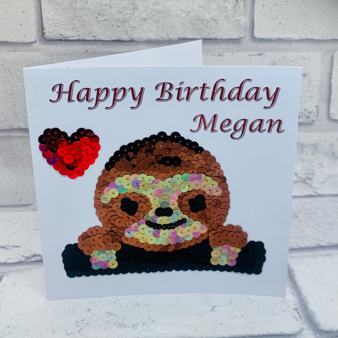 Custom Happy Birthday Sloth Card for Kids, Personalised Sloth Card for ...