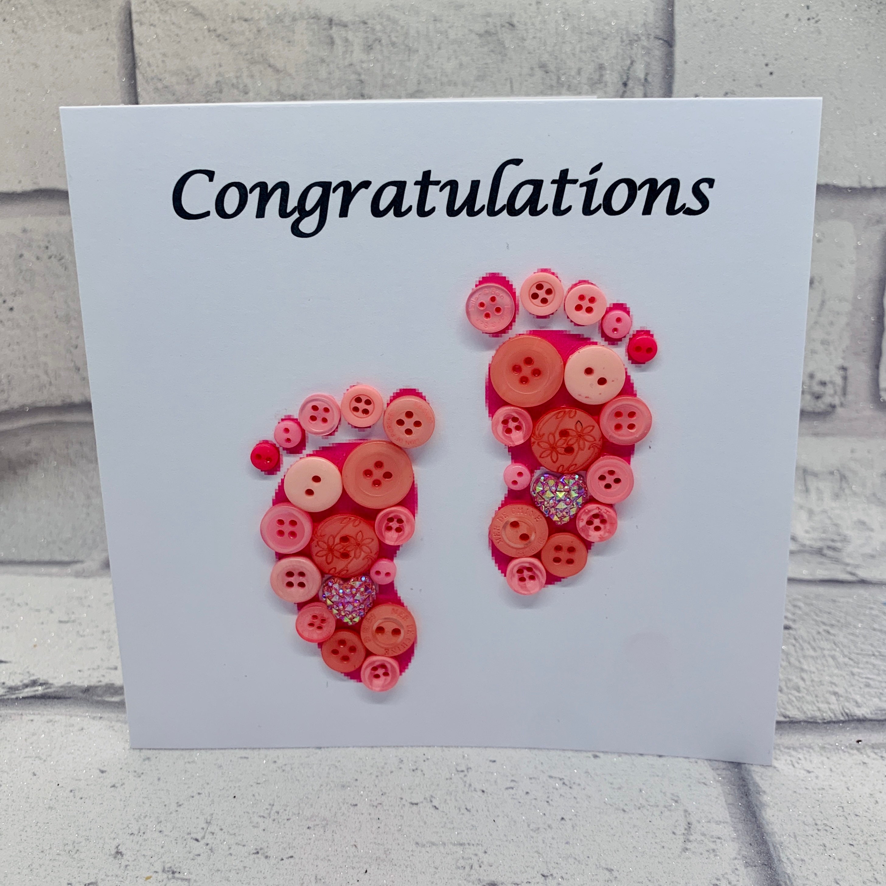 Custom Congratulations New Baby Card, Baby Girl Card, New Baby Card ...
