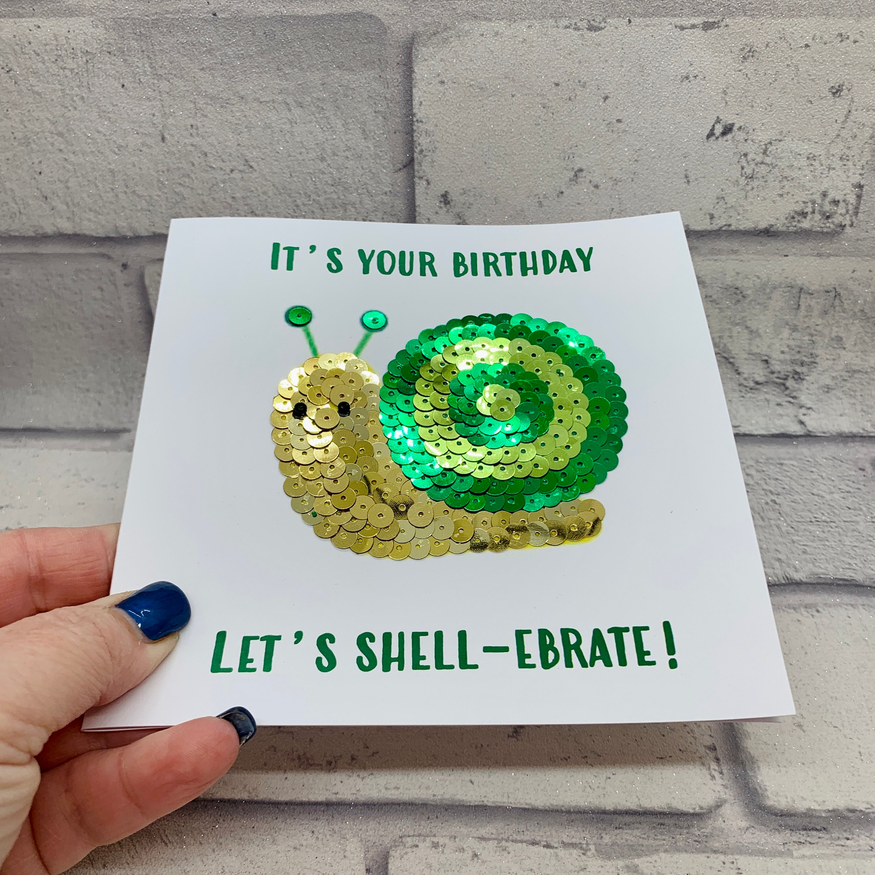 Custom Happy Birthday Snail Card for Child, Personalised Snail Birthday ...