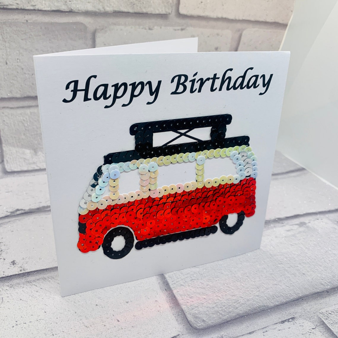 Custom Happy Birthday Camper Van Card for Friend, Personalised Caravan ...