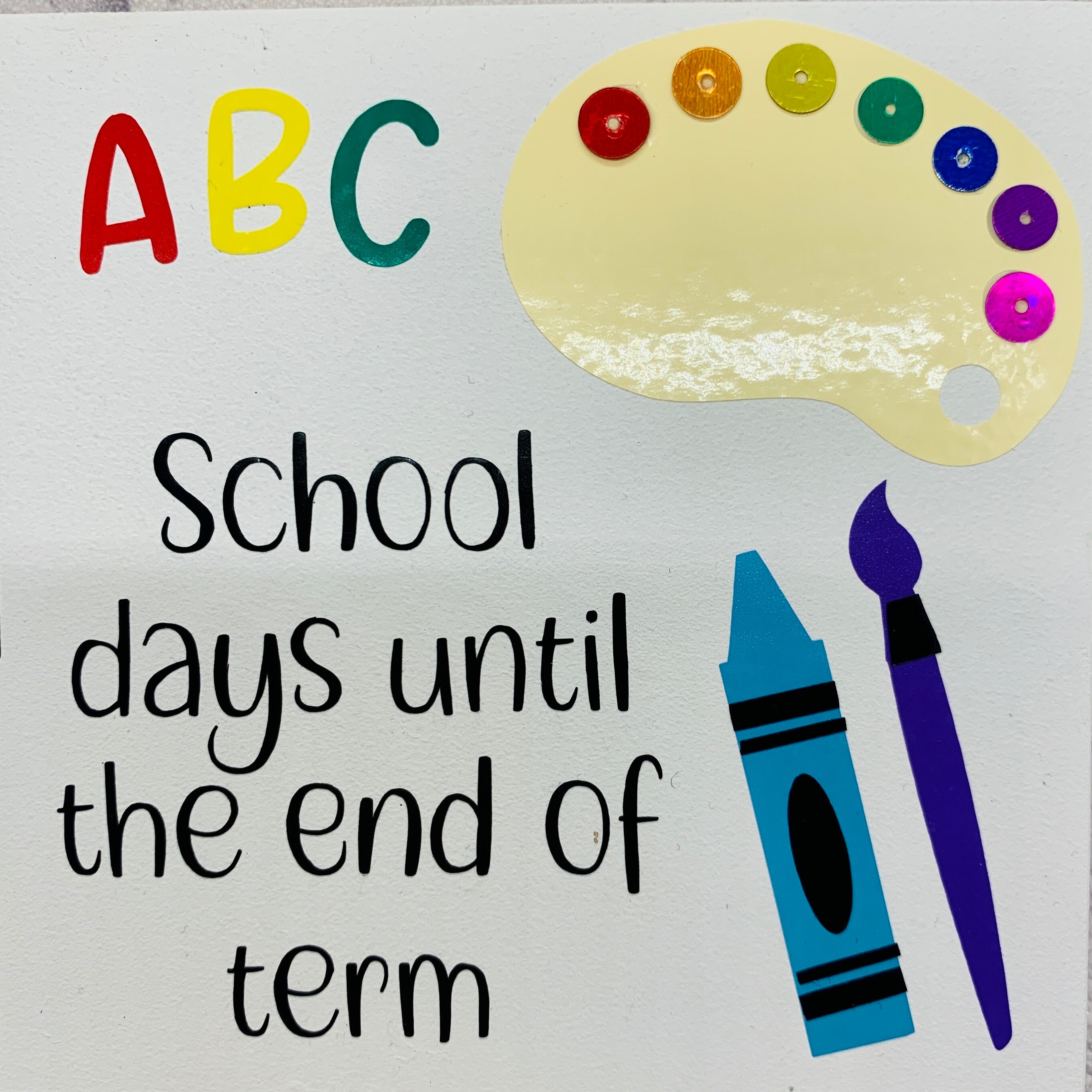 Countdown to End of Term Wooden Sign for Teacher Days Until - Etsy