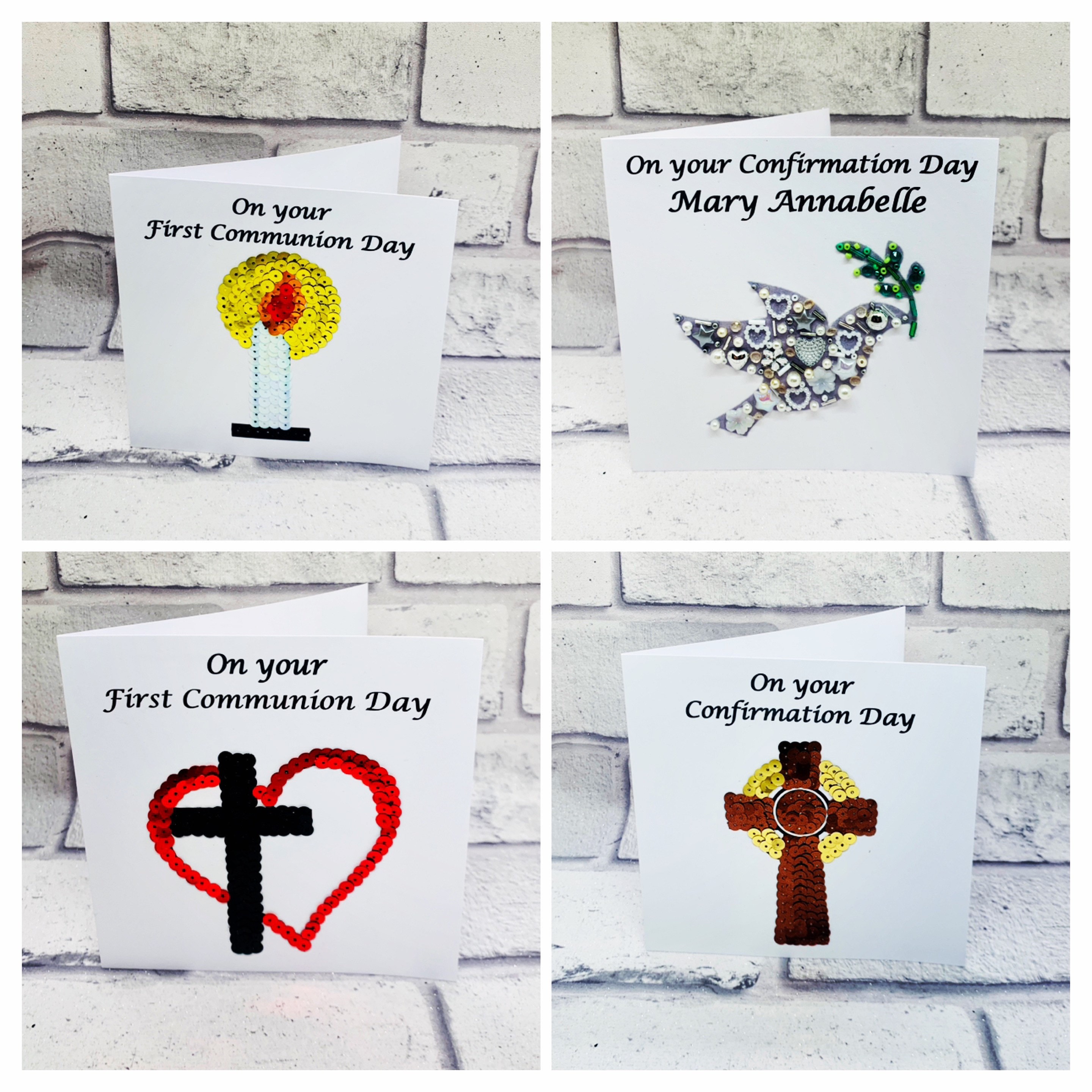 Personalised Girls Confirmation Card, Dove Confirmation Card for God ...