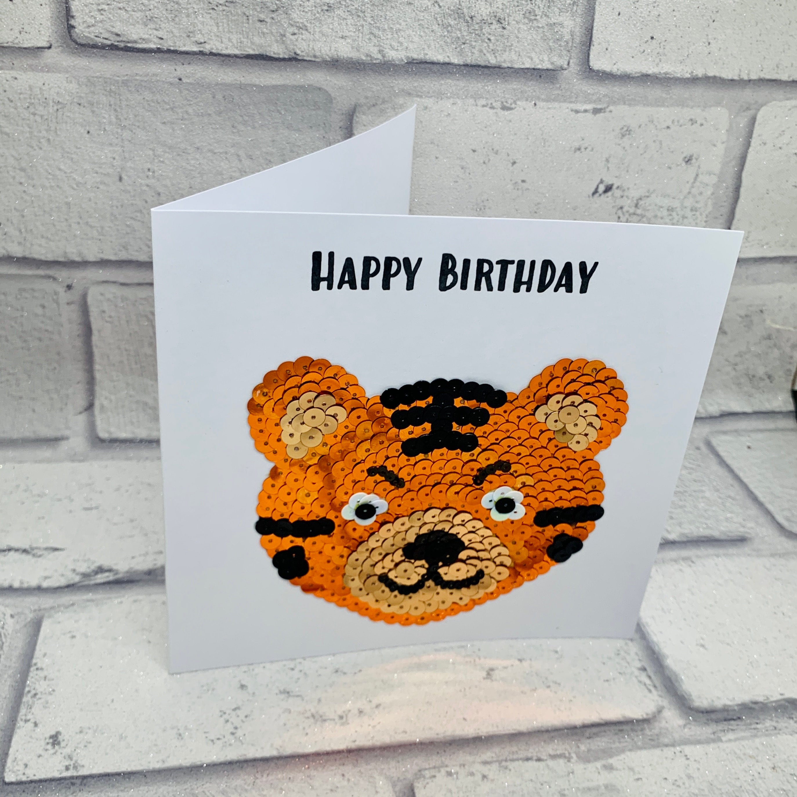 Custom Happy Birthday Tiger Card for Child, Personalised Cute Tiger ...