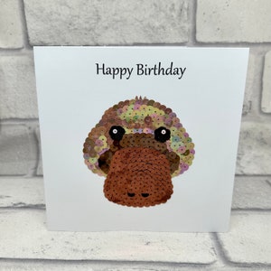 Custom Happy Birthday Platypus Card, Personalised Platypus Card for ...