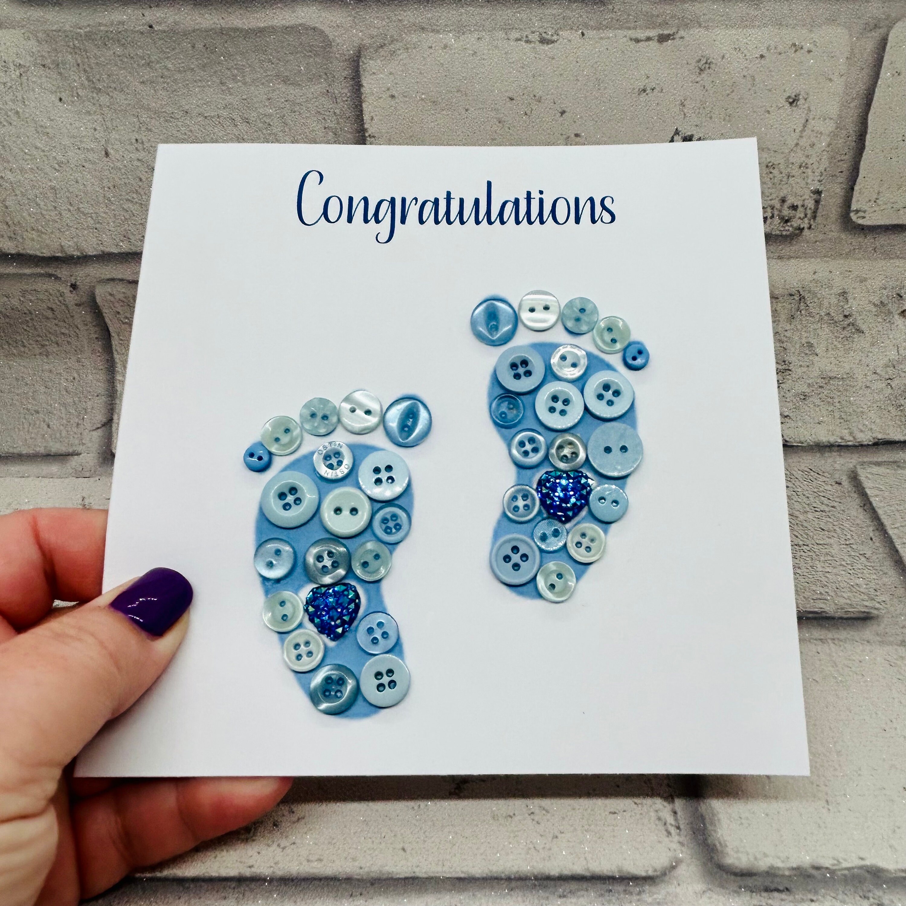 Congratulations New Baby Card, Personalised New Baby Boy Card, Birth ...