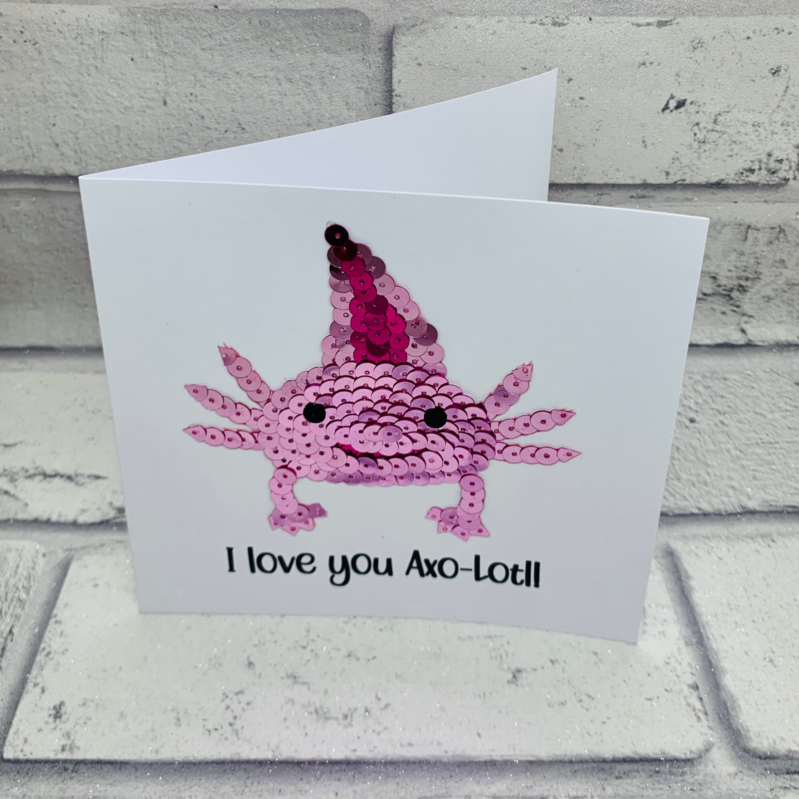 Custom Happy Birthday Axolotl Card for Child, Personalised I Love You ...