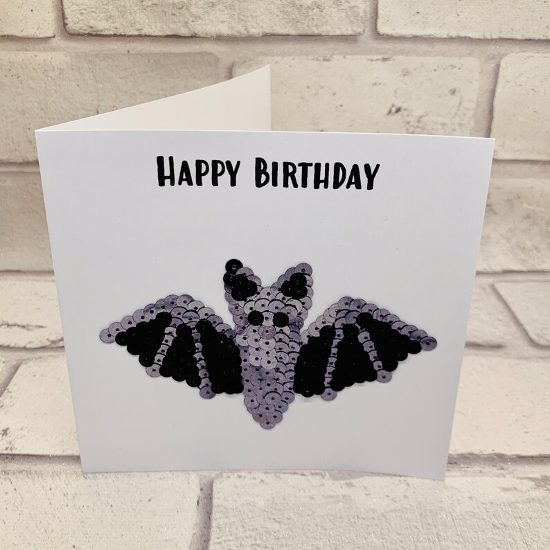 Custom Happy Birthday Bat Card for Him, Personalised Bat Birthday Card ...