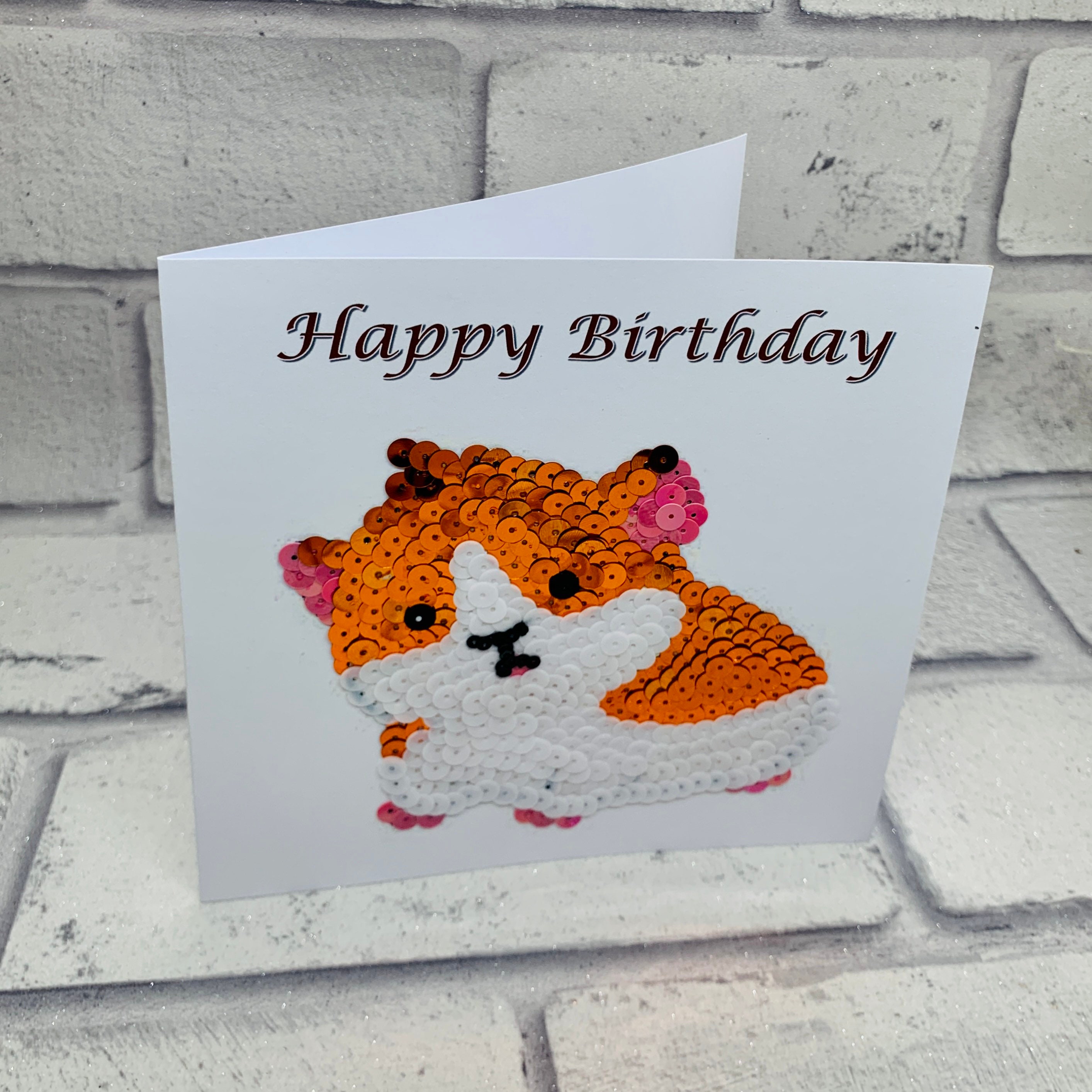 Custom Happy Birthday Hamster Card for Friend, Personalised Hamster ...