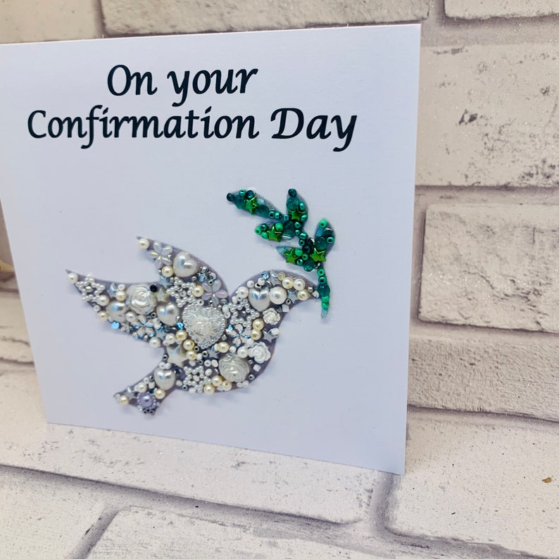 Personalised Girls Confirmation Card, Dove Confirmation Card for God ...
