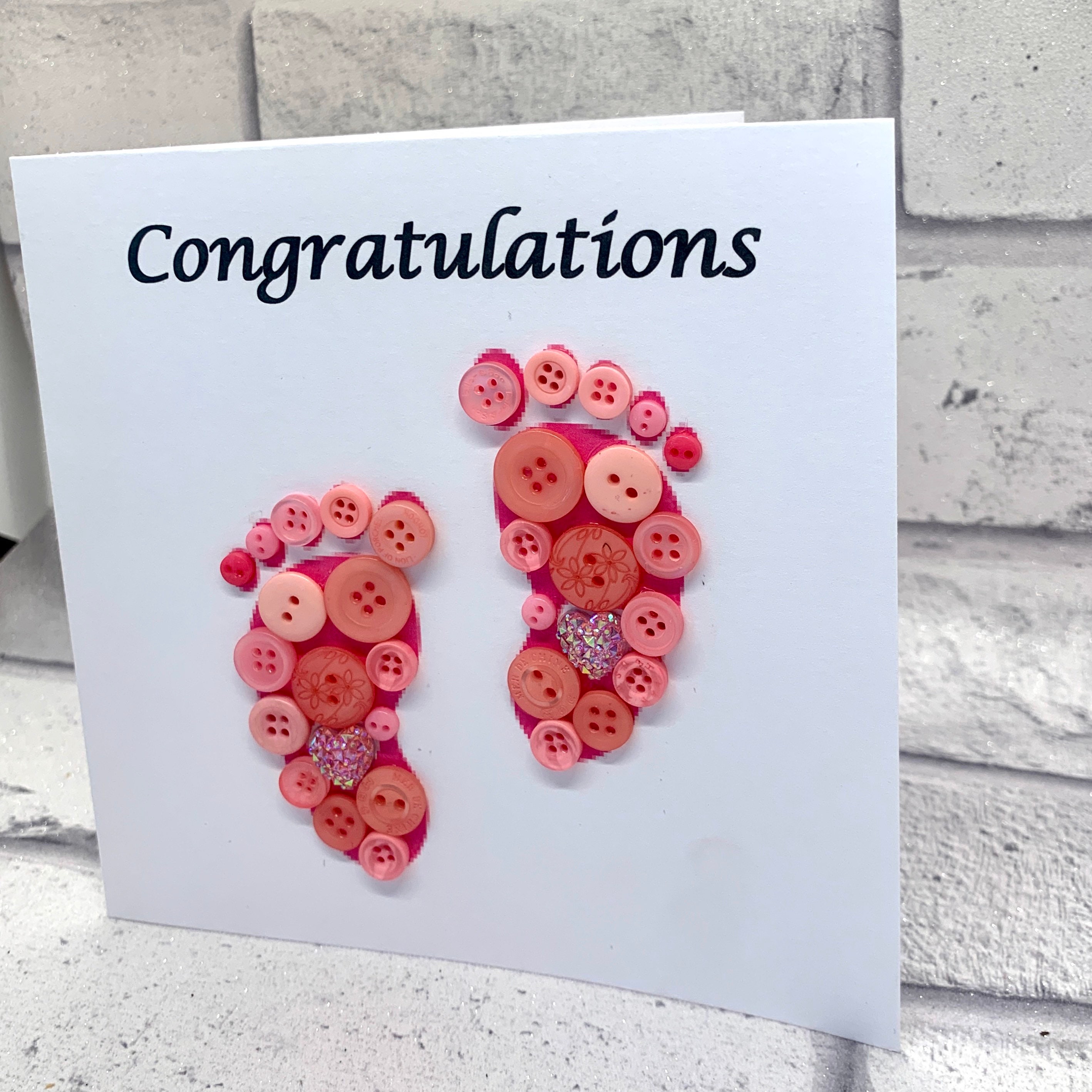Custom Congratulations New Baby Card, Baby Girl Card, New Baby Card ...