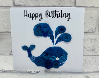 Happy Birthday Card Whale - Etsy