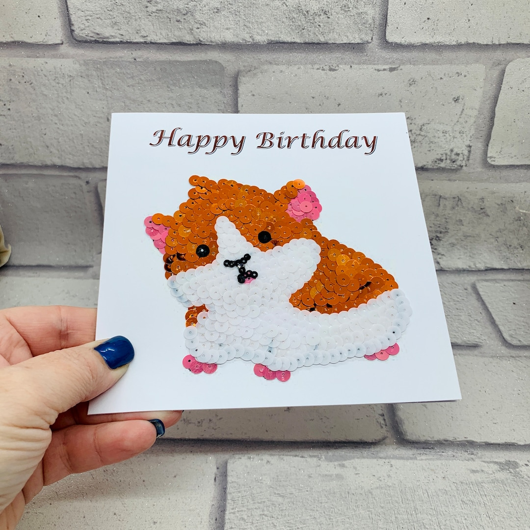 Custom Happy Birthday Hamster Card for Friend, Personalised Hamster ...