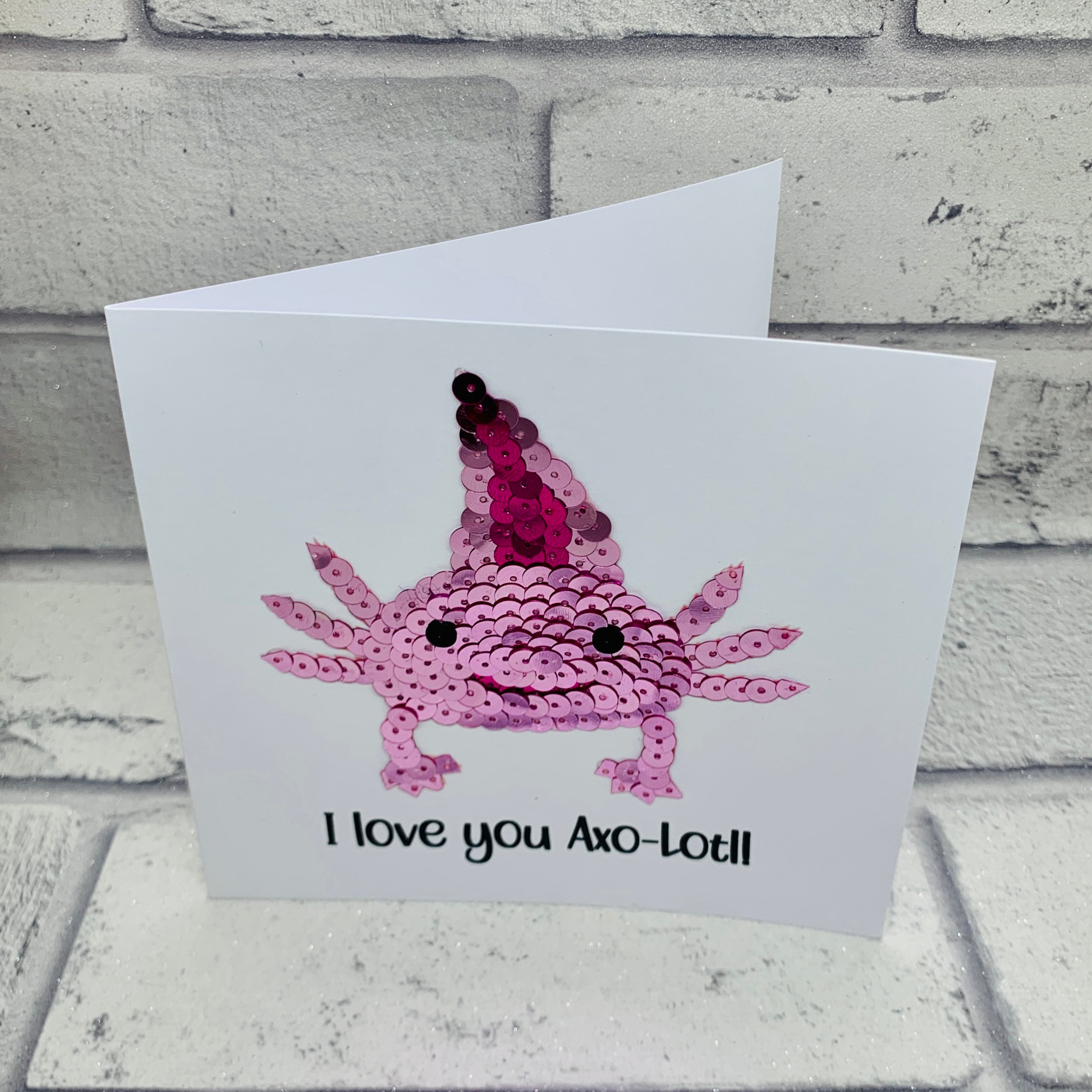 Custom Happy Birthday Axolotl Card for Child, Personalised I Love You ...