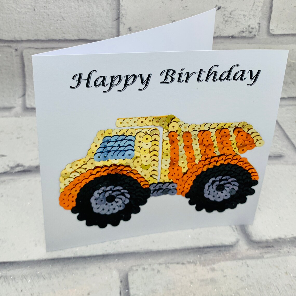 Custom Happy Birthday Construction Card for Son, Personalised Digger ...