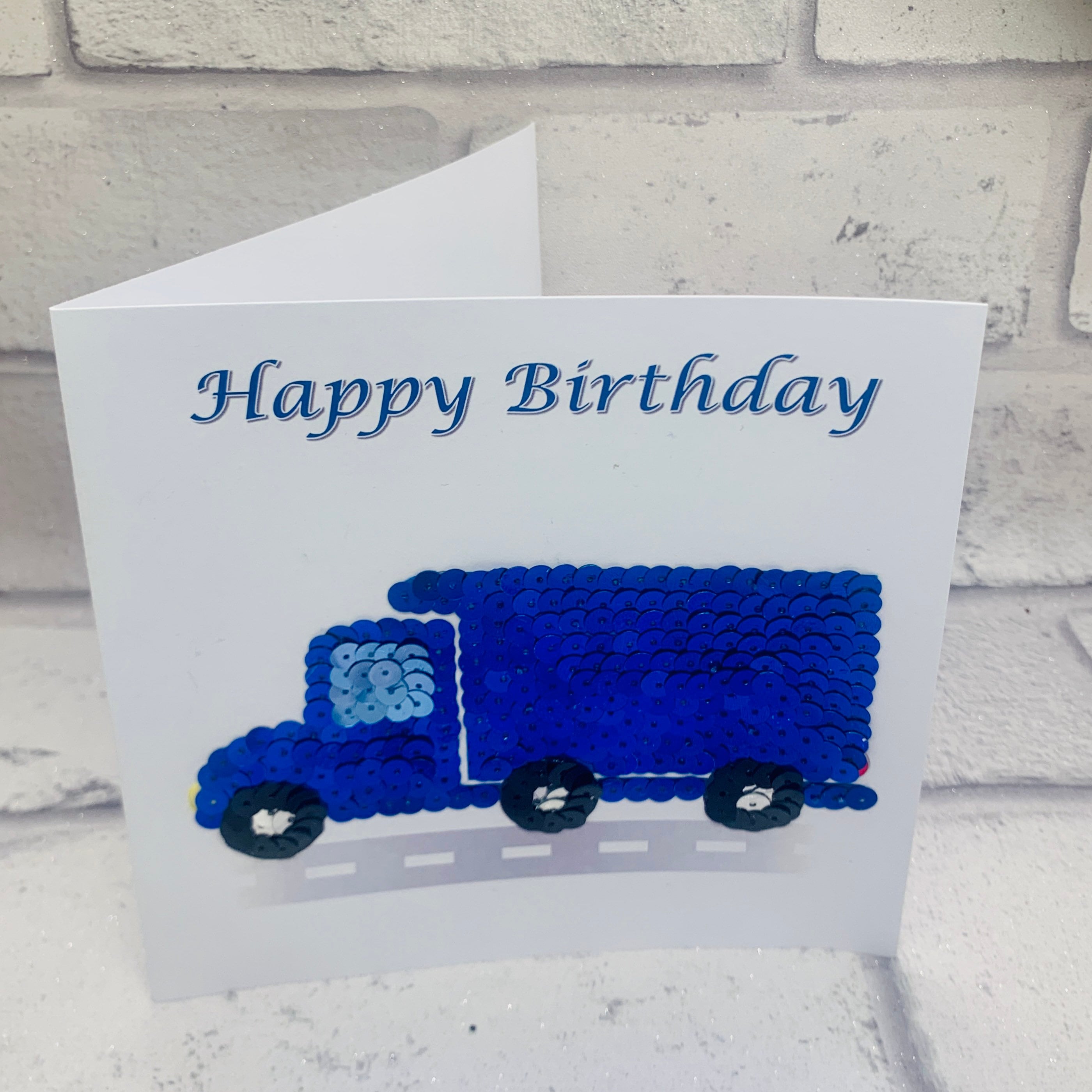Custom Happy Birthday Lorry Card for Him, Personalised Lorry Card ...