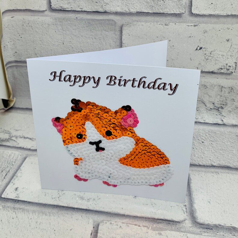 Custom Happy Birthday Hamster Card for Friend, Personalised Hamster ...