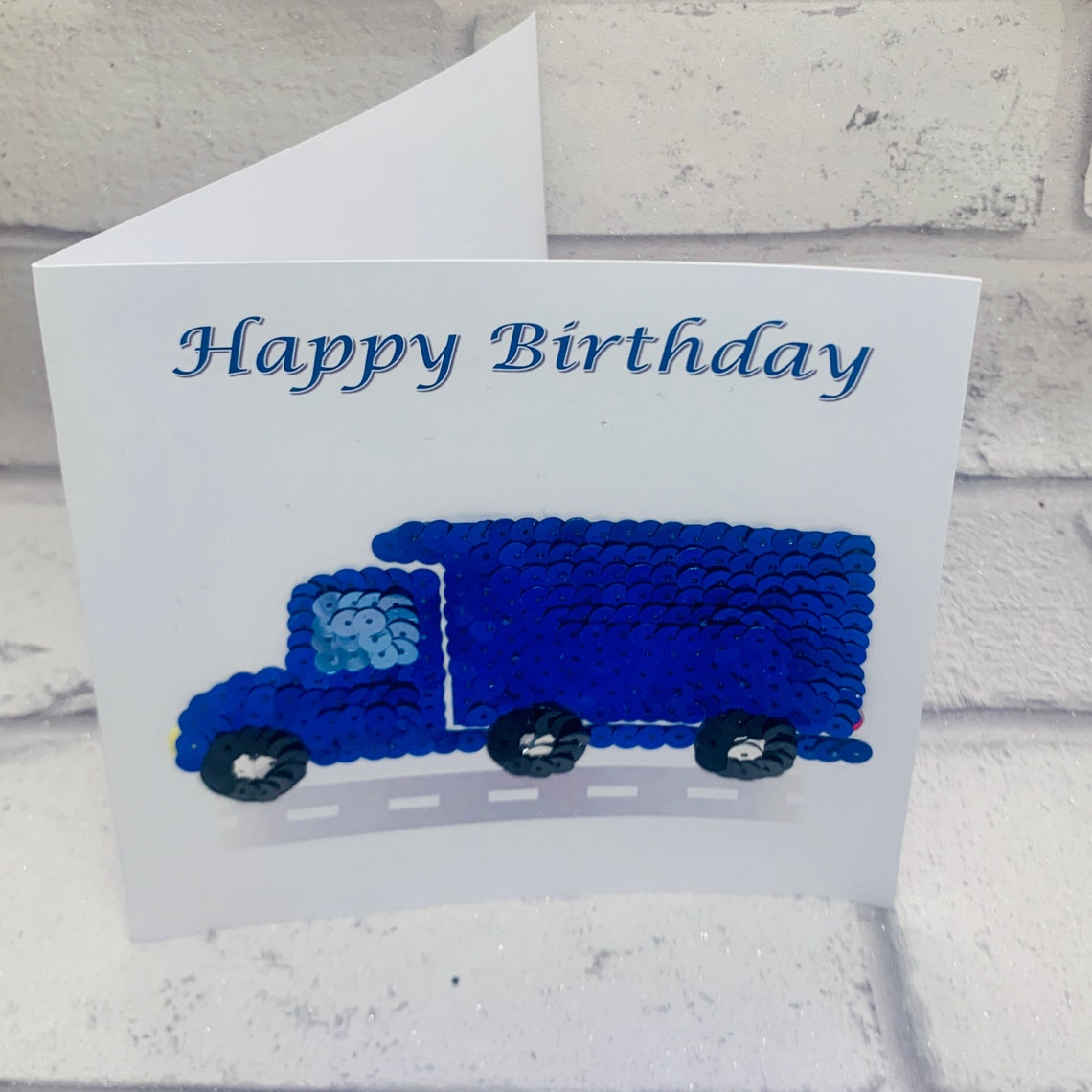 Custom Happy Birthday Lorry Card for Him, Personalised Lorry Card ...