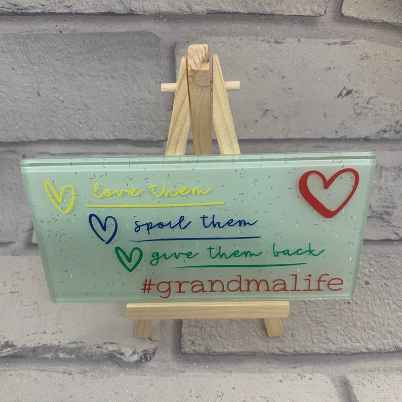 Grandma Subway Tile From Grandchildren for Mothers Day - Etsy