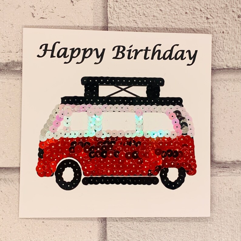 Custom Happy Birthday Camper Van Card for Friend, Personalised Caravan ...