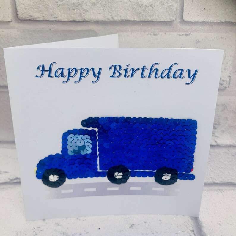 Custom Happy Birthday Lorry Card for Him, Personalised Lorry Card ...