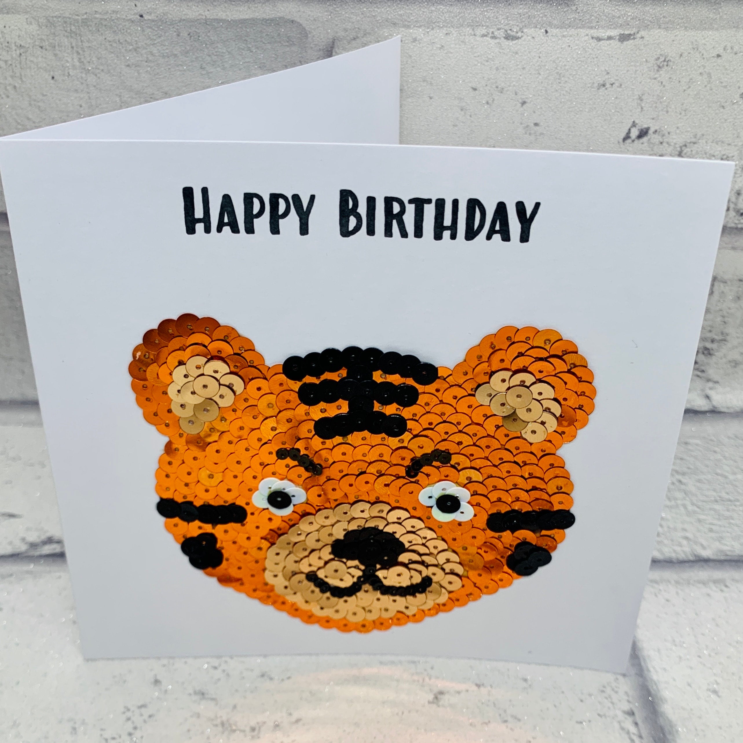 Custom Happy Birthday Tiger Card for Child, Personalised Cute Tiger ...