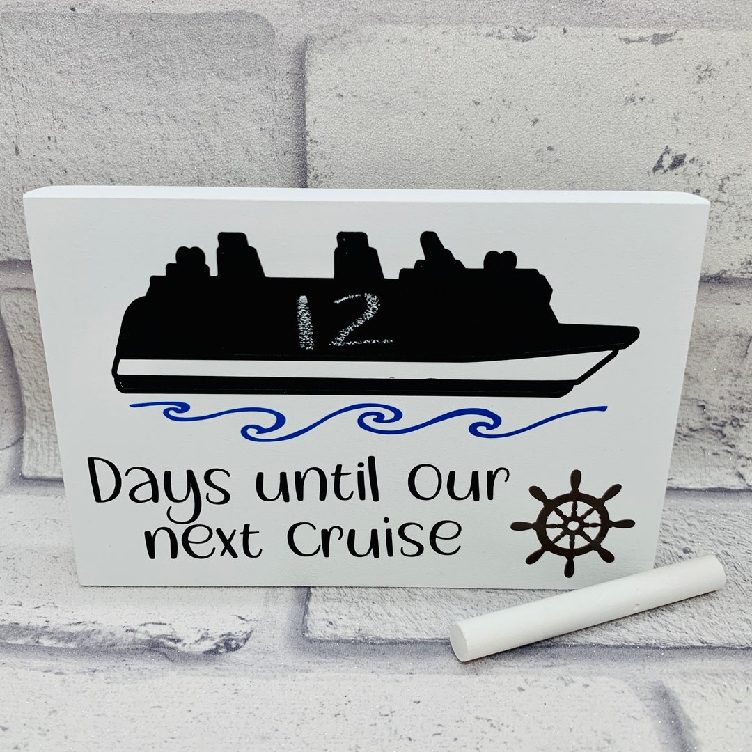 Countdown to Cruise Freestanding Wooden Sign for Cruisers, Days Until ...