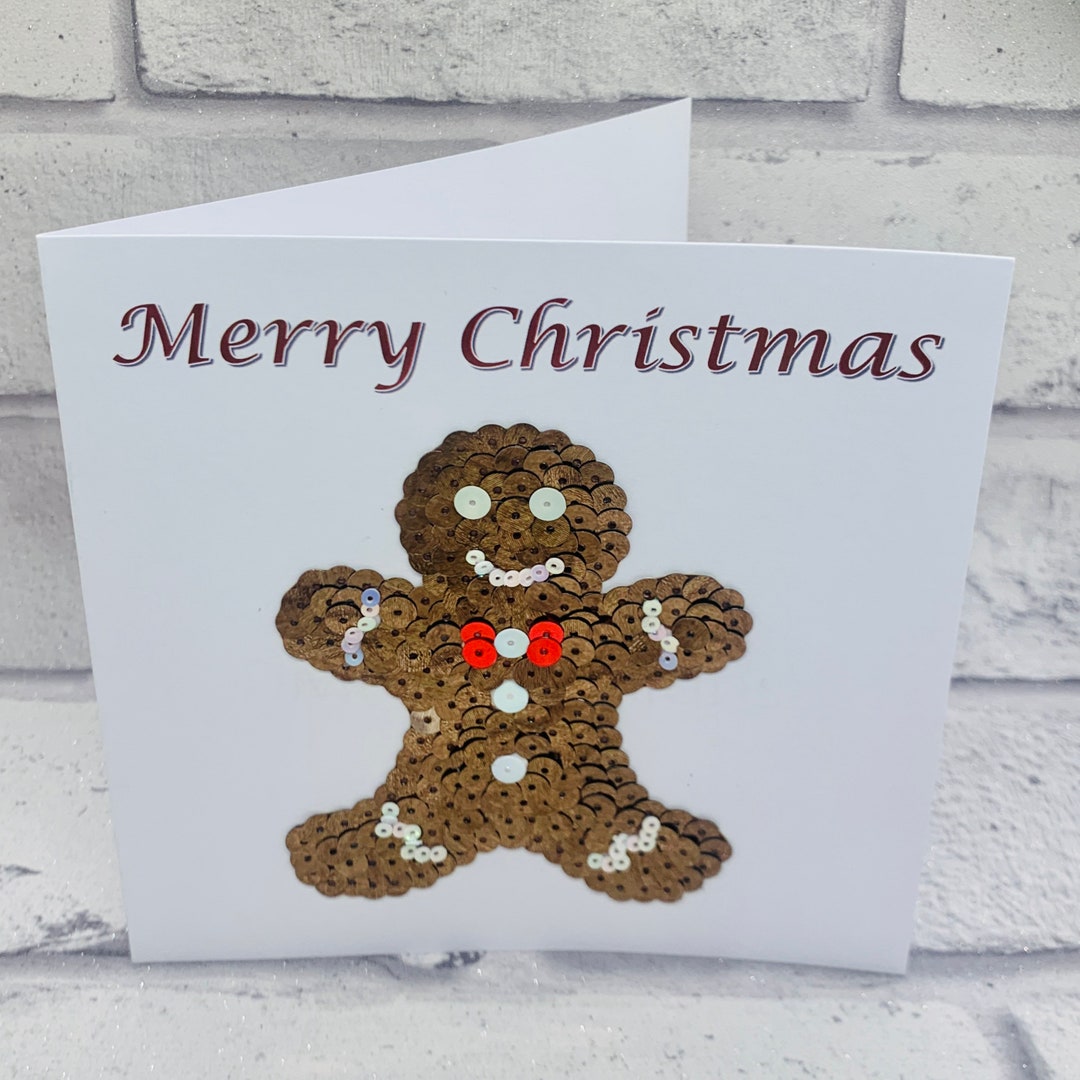 Personalised Gingerbread Man Christmas Card for Children, Custom ...
