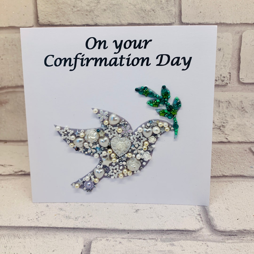 Personalised Girls Confirmation Card, Dove Confirmation Card for God ...