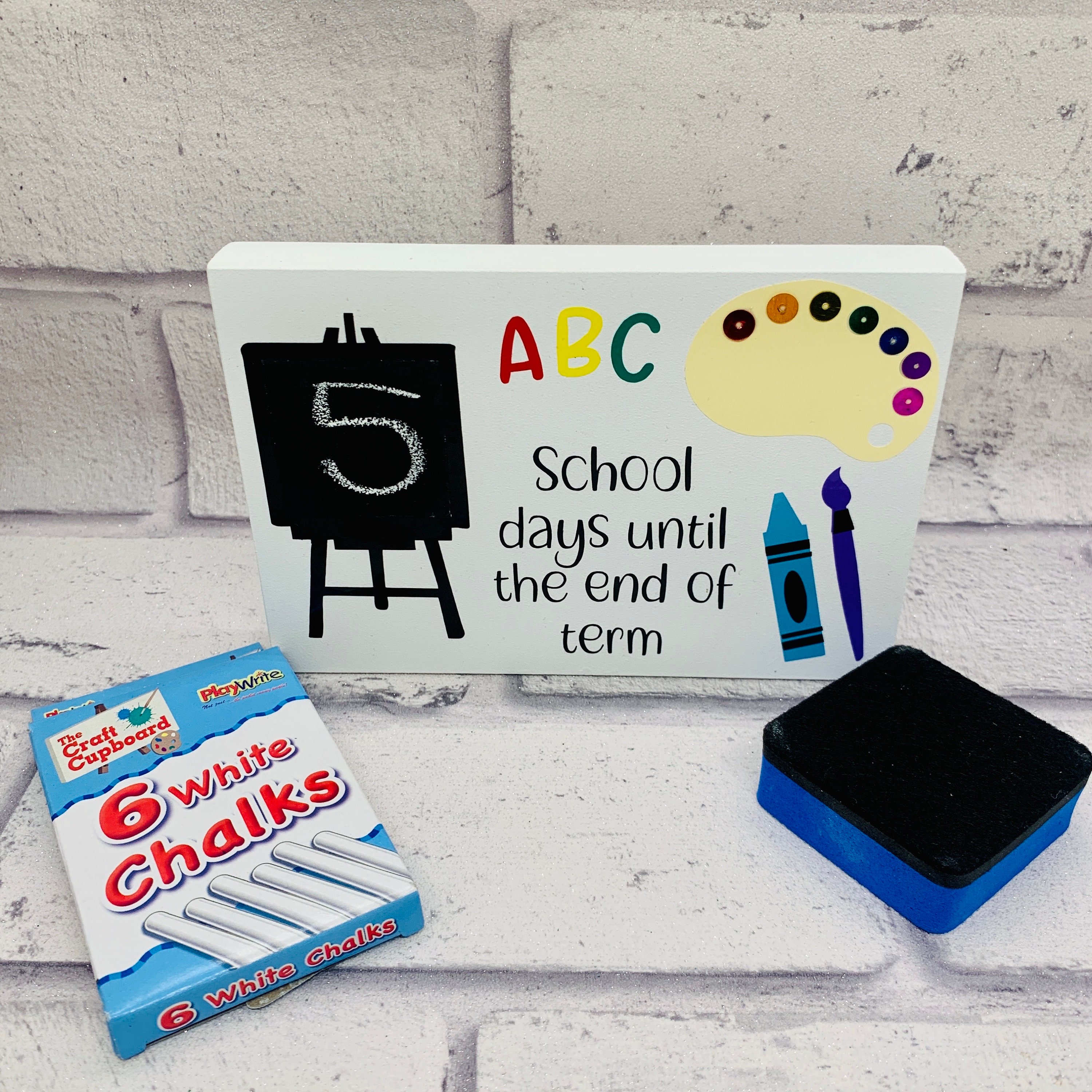 Countdown to End of Term Wooden Sign for Teacher Days Until - Etsy