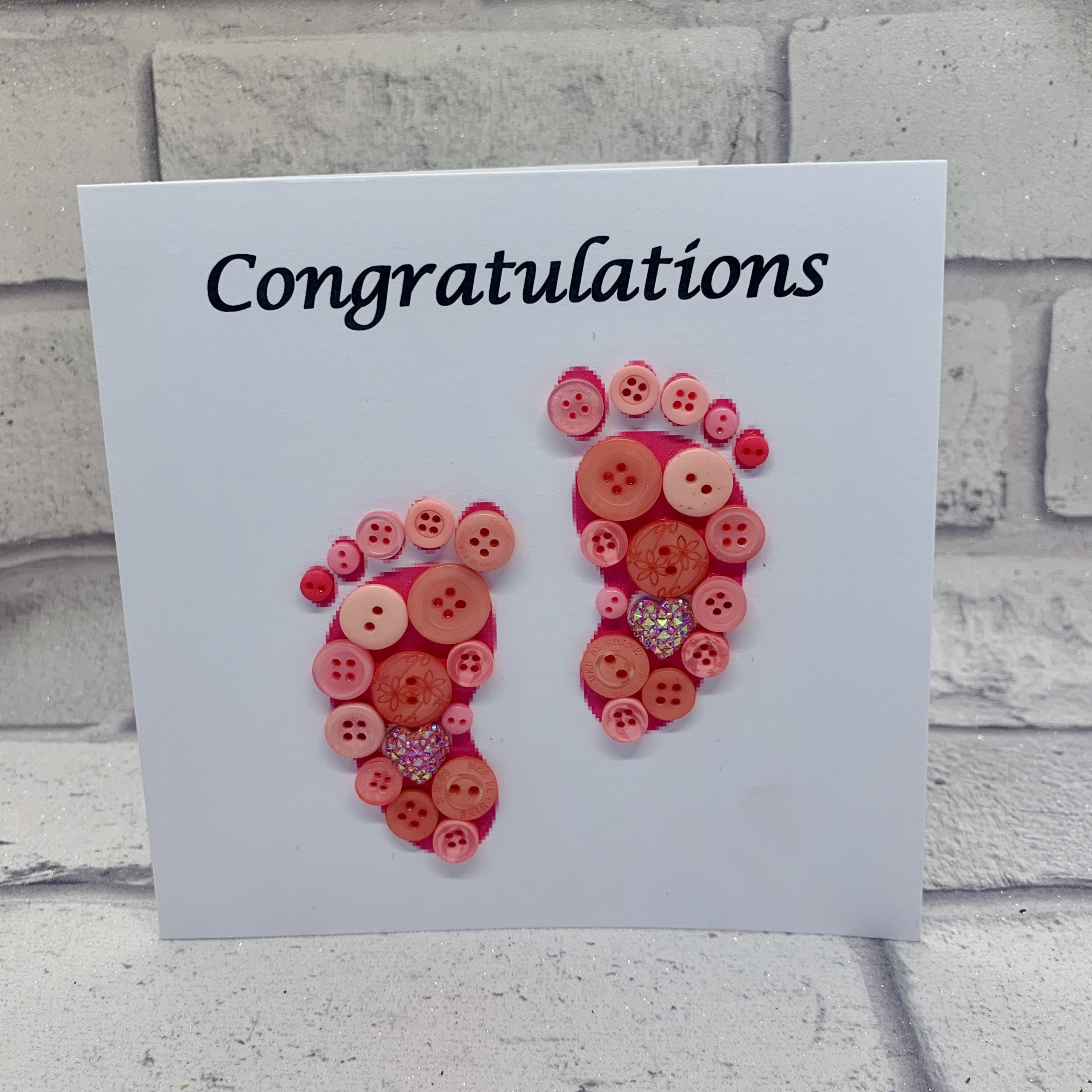 Custom Congratulations New Baby Card, Baby Girl Card, New Baby Card ...