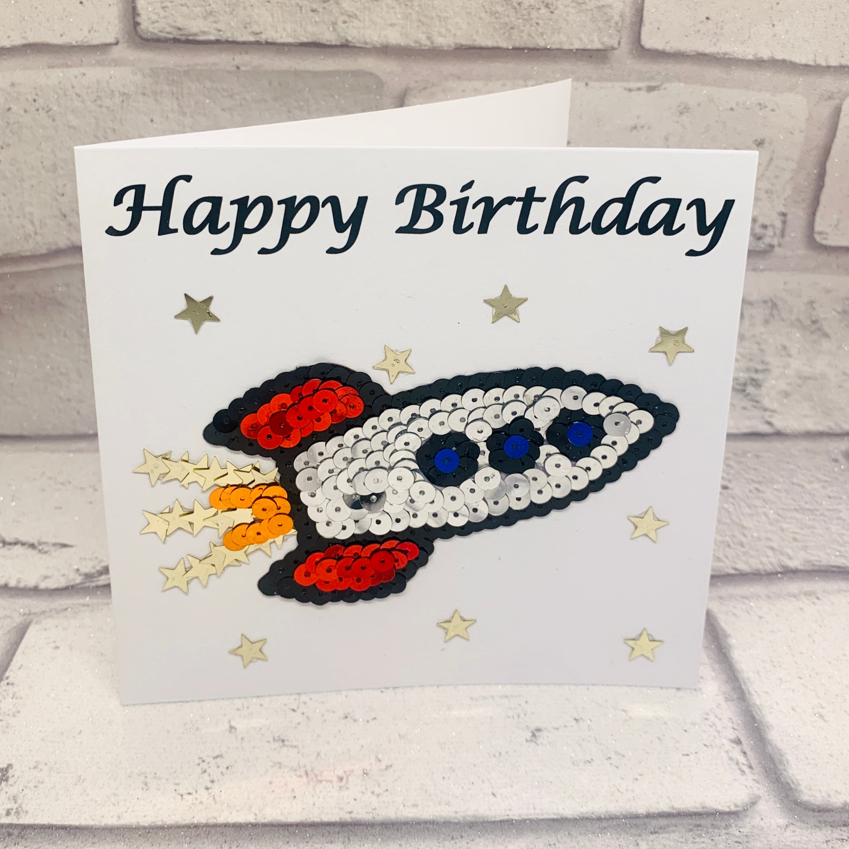 Custom Rocket Birthday Card for Child, Personalised Space Card, Rocket ...