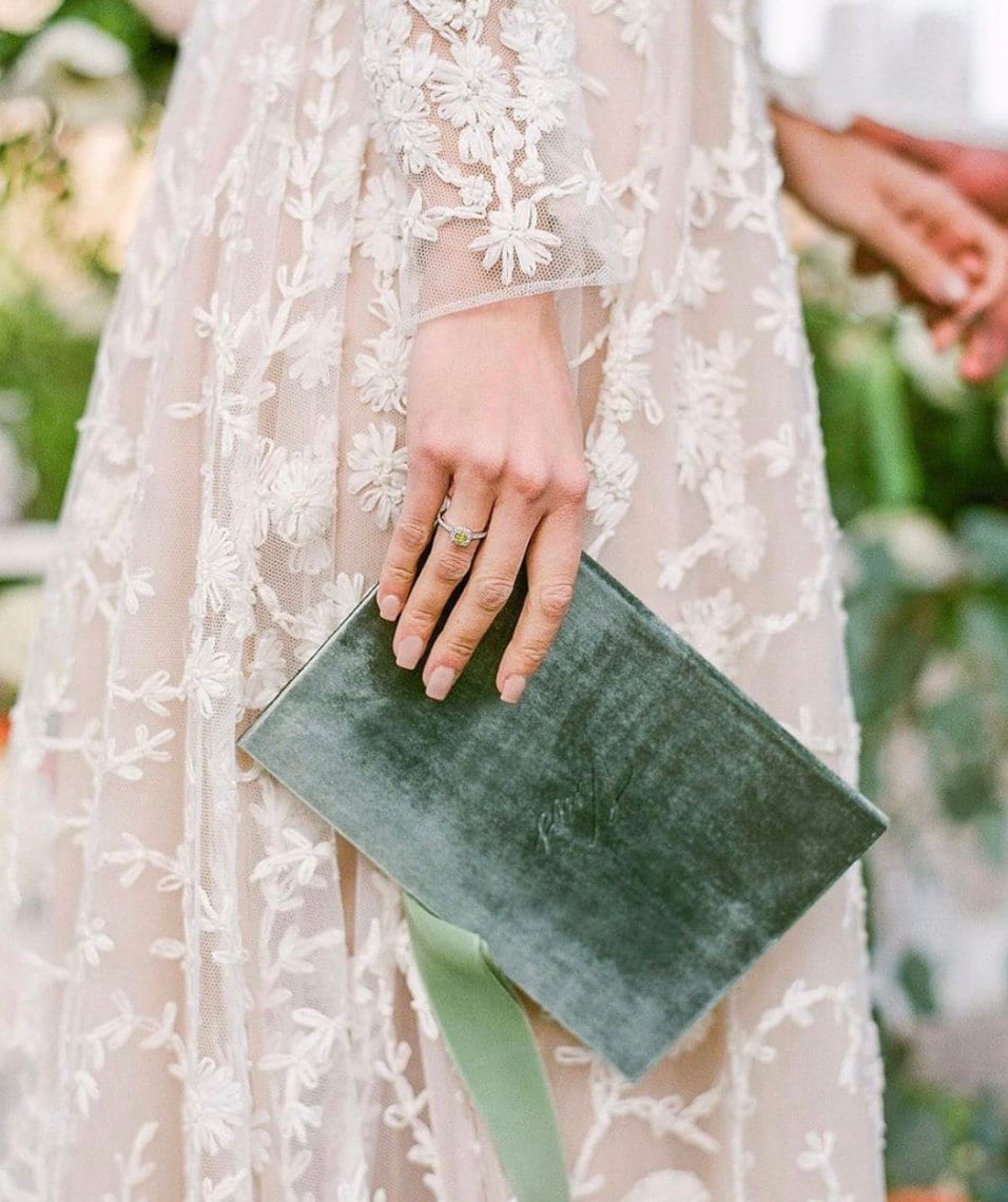 Silk Velvet Wedding Vow Books Embossed Vows With Blank Vow Sheets - Etsy