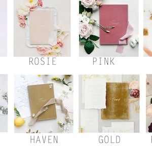 Silk Velvet Wedding Vow Books - Embossed Vows- With Blank Vow Sheets - Etsy