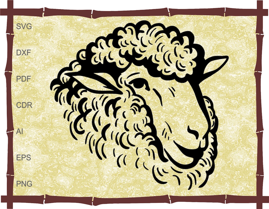 Schaf Vektor, Schaf svg, Schaf Tattoo, Bauernhof SVG, Bauernhof Tier ...
