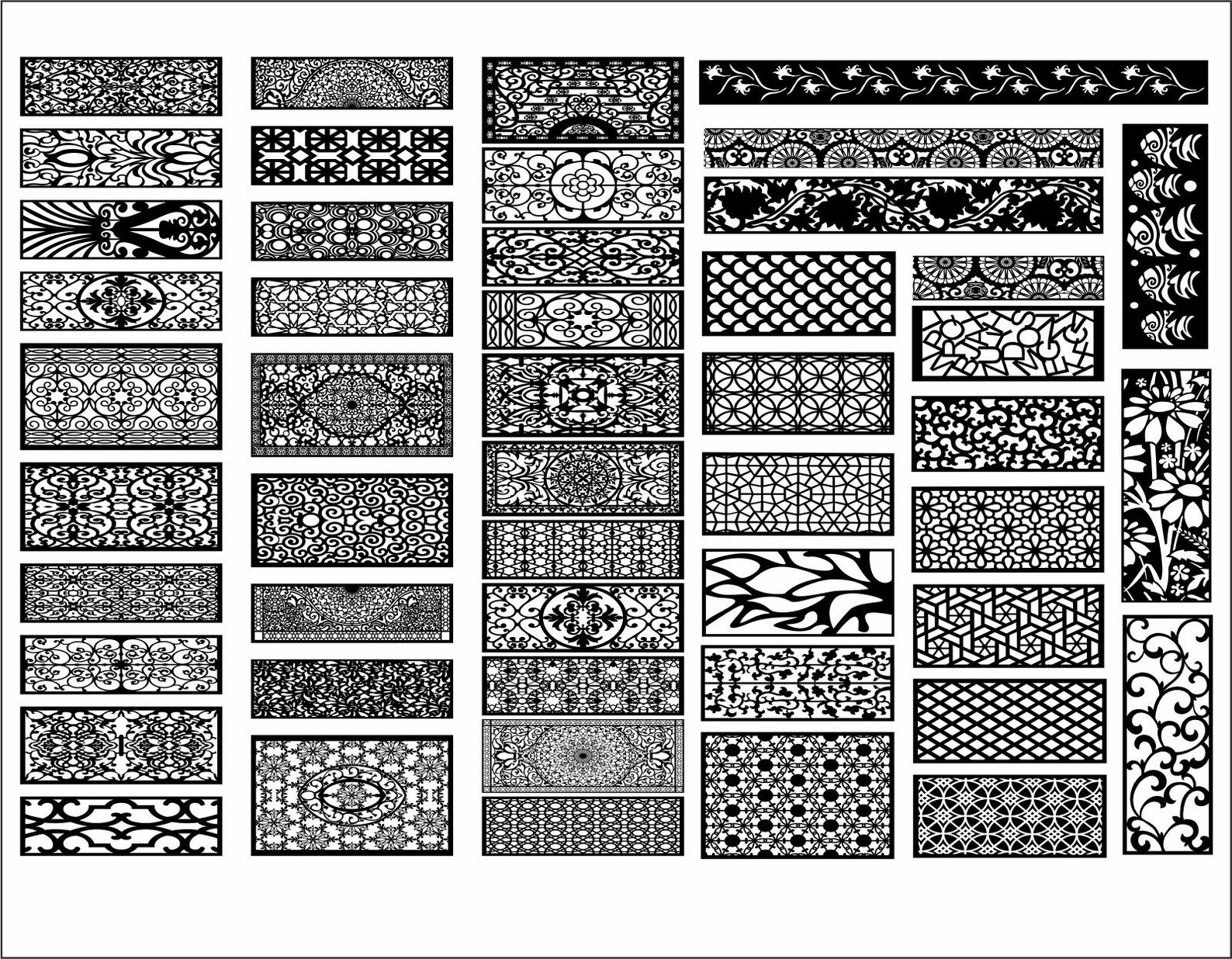 Decorative Panel SVG for Cricut, Silhouette Files, Laser Cut Vector ...