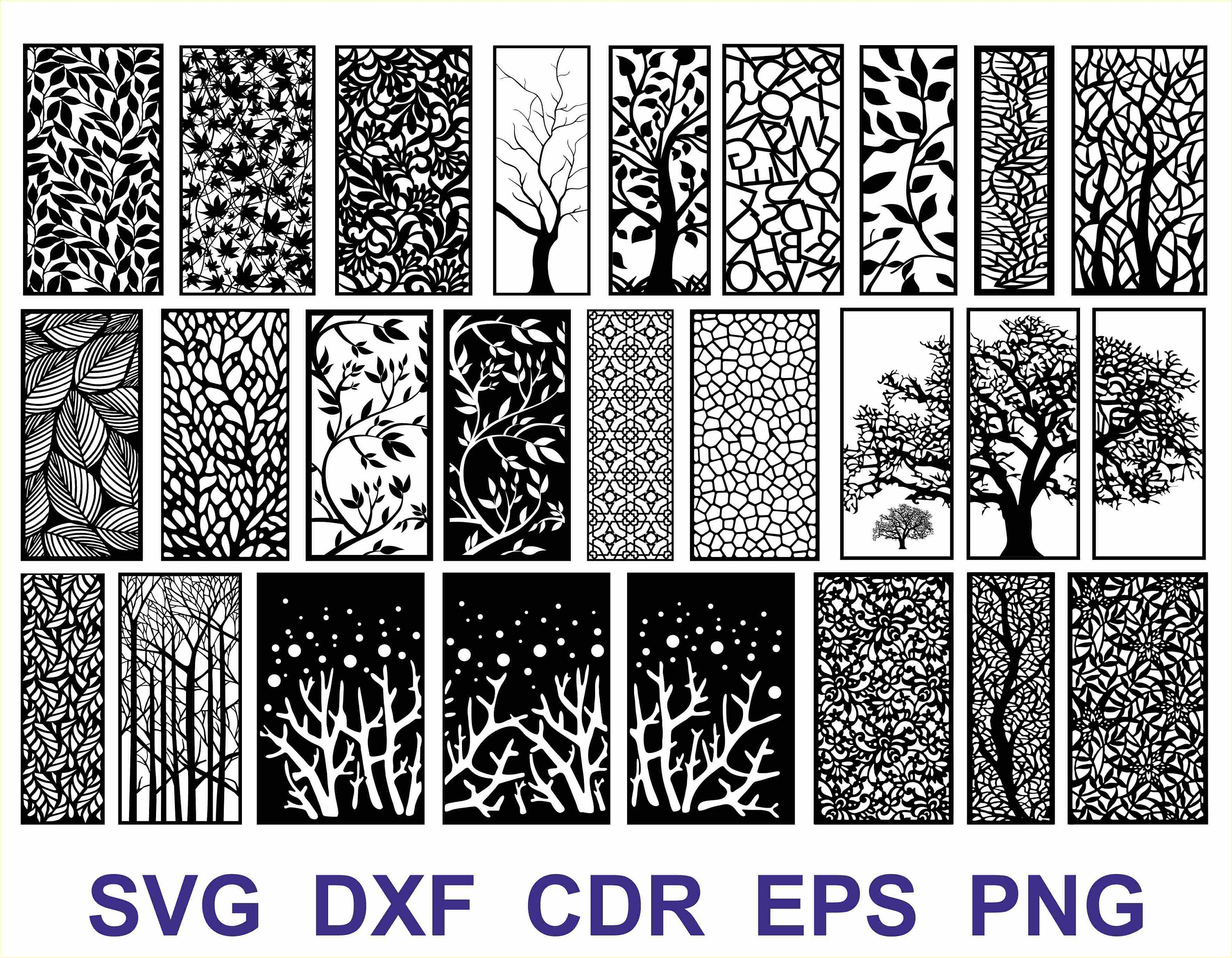 Svg Flower Decorative Wall Panel, Screen Partitions Cricut File, Dxf ...