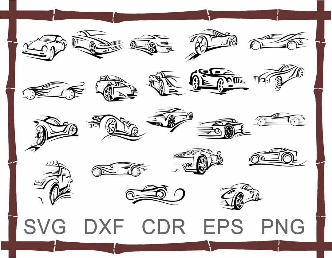 Car Vector Files Car Silhouette Svg Car Decal Svg Car - Etsy